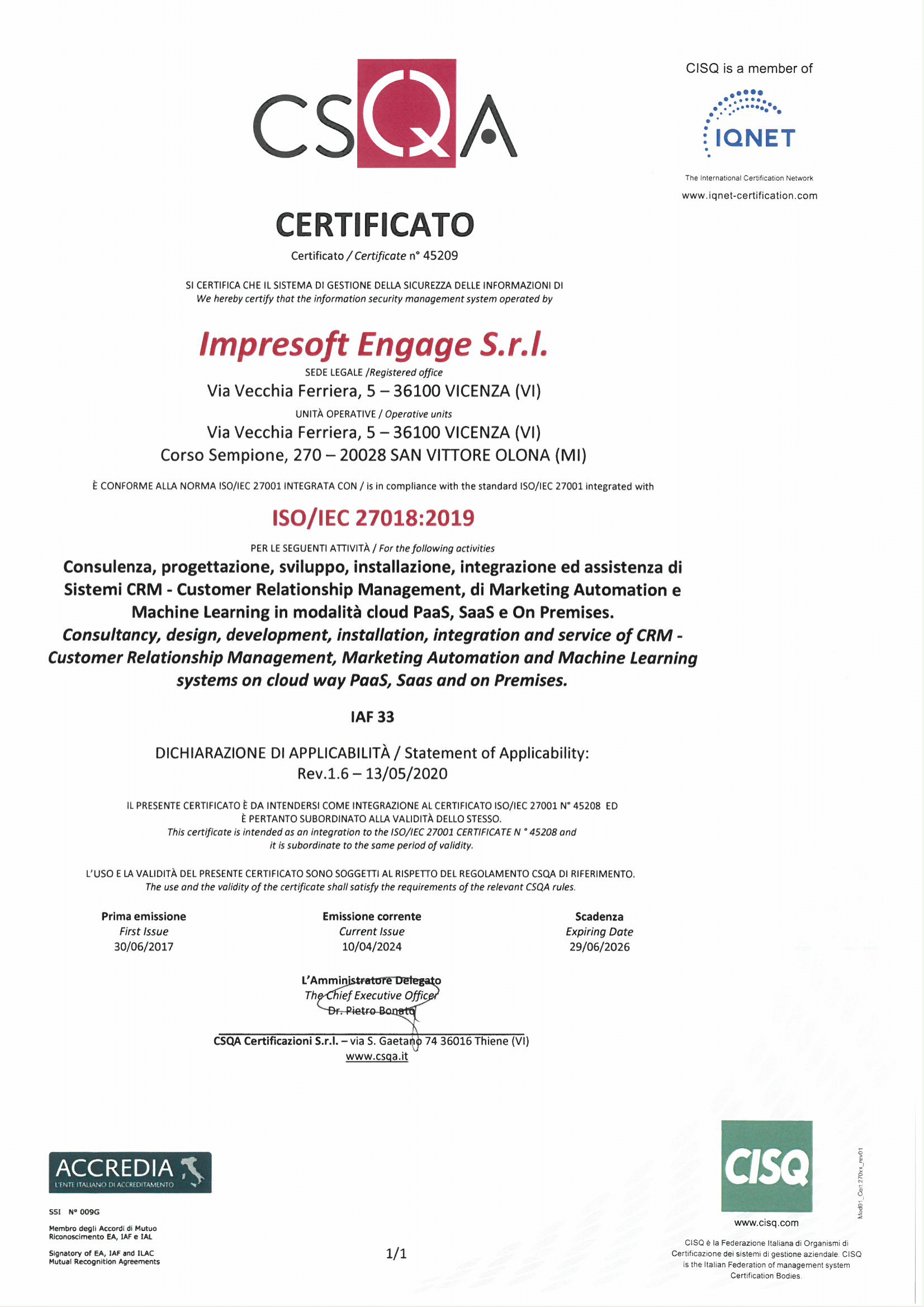 Chi siamo | Impresoft Engage